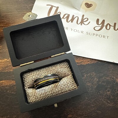 The Astronomer Nebula Ring, Mens Wedding Ring, Black Tungsten Outer ...