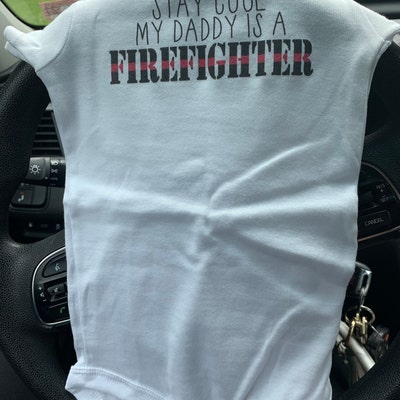 Stay Cool Firefighter Onesie® Daddy Firefighter Onsie®, Thin Redline ...
