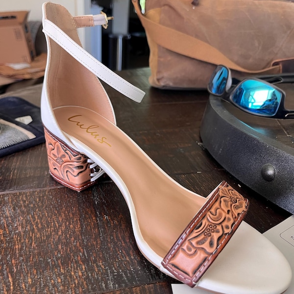 Custom Tooled Leather Heels - Etsy