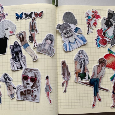 Vintage Lady Sticker Set/ Paper Doll Sticker Set/ Vintage - Etsy