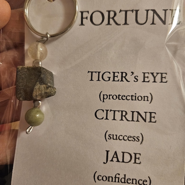 Crystal Keyring With Rough Stone Gemstone Keyring Gift for Friend - Etsy