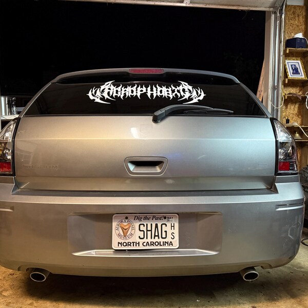 Custom Gotchic V2 Windshield Car Decal - Insert Your Own Text - Etsy