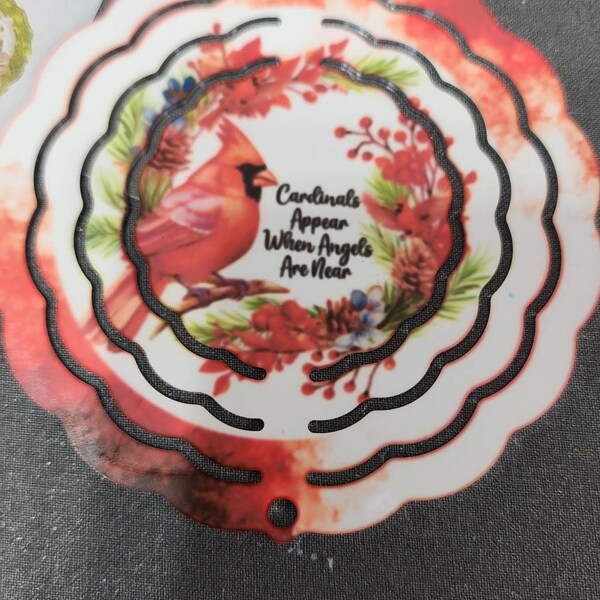 Red Cardinal Wind Spinner PNG, Mom Cardinal Wind Spinner Sublimation ...