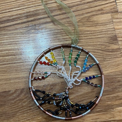 The Double Rose Tree of Life Pendant With Rose Quartz and Rose Gold or ...