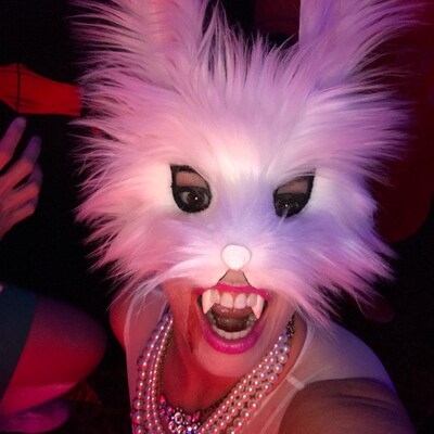 White Rabbit Mask, Handmade - Etsy