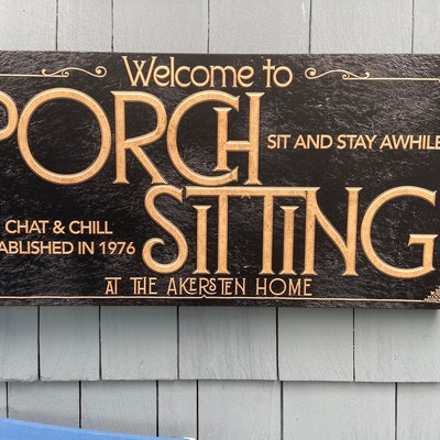 Porch Decor, Front Porch Sign, Porch Sitting Sign, Modern Farmhouse ...