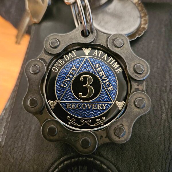 7 Year AA Coin Silver Color Plated-medallion, Recovery Chip, 12 Step ...