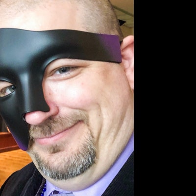 Pink Black Mens Masquerade Mask, Mask for Men Pink Highlights, Men ...