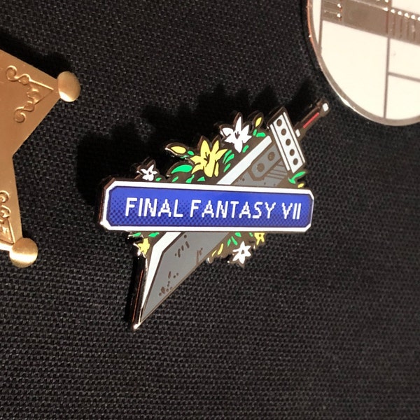 Final Fantasy VII Enamel Pin : FFVII Buster Sword Cloud Aerith Tifa FF7 ...