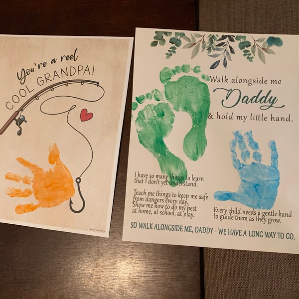 You're a Reel Cool Grandpa / Fish Hand Handprint Art / Father's Day ...