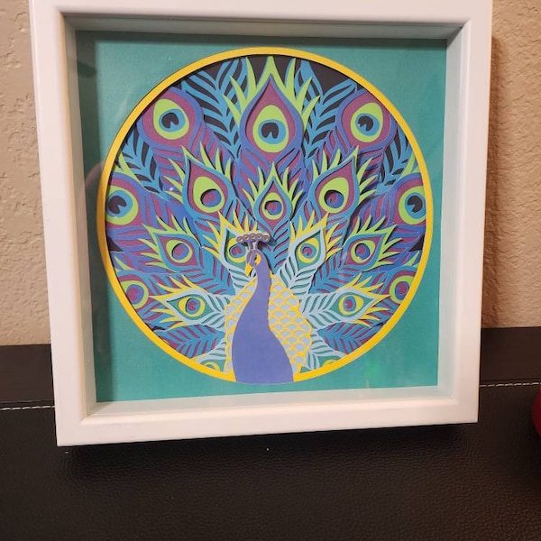 3D PEACOCK SVG - PEACOCK Shadow Box - for Cricut - for Silhouette - Etsy