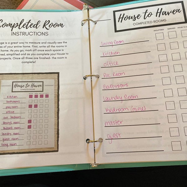 House to Haven Home Notebook Printable Downloads - Etsy