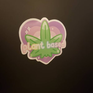 Plant Based 420 Stickers, Cute Weed Stickers, Pastel Goth Stickers ...