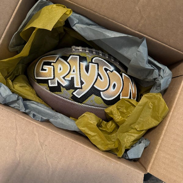 Custom Football With a Name Hand-painted on Ball in Your Choice of ...