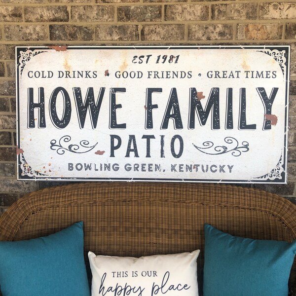 Farmhouse Patio Sign | Outdoor Patio Signs Family Wall Art | Patio Art ...