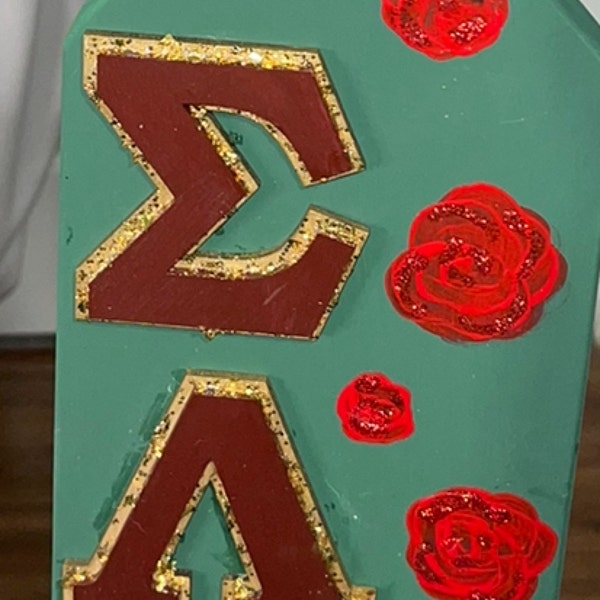 V2 - Double Stacked Wooden Greek Alphabet Letter | Word for Fraternity ...