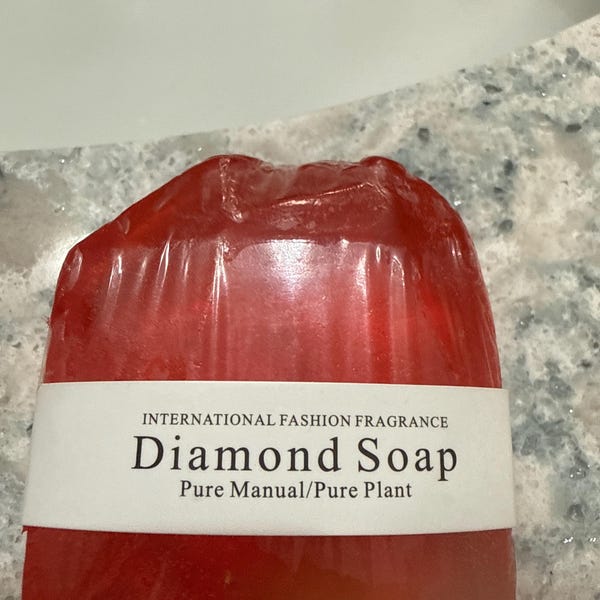 Diamond Handmade Soap, Transparent Organic Bar Soap, Scented Colorful ...