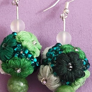 Rose Embroidery Earrings Tutorial PDF Crochet Pattern Tutorial How to ...