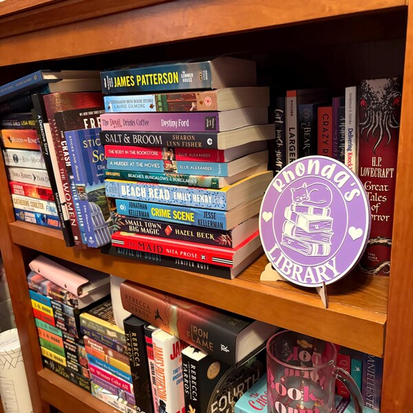 House of Wind Library Acotar Bookshelf Sign Wooden Shelf Sitter With ...