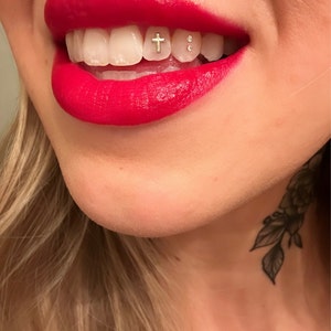 18k Gold LOGO Tooth Gems - Etsy