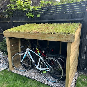Triple Wheelie Bin Store With Green Roof Planter - Etsy UK