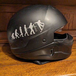 White Snowboarding Evolution Sticker - Etsy