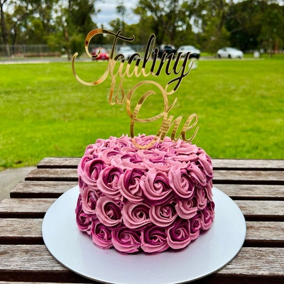 Custom Personalised Acrylic Cake Topper is One Birthday - Etsy