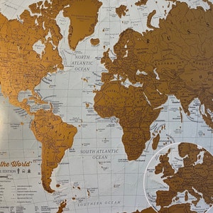 Scratch the World® Travel Edition Map Print Home, Gift for Him, Gift ...