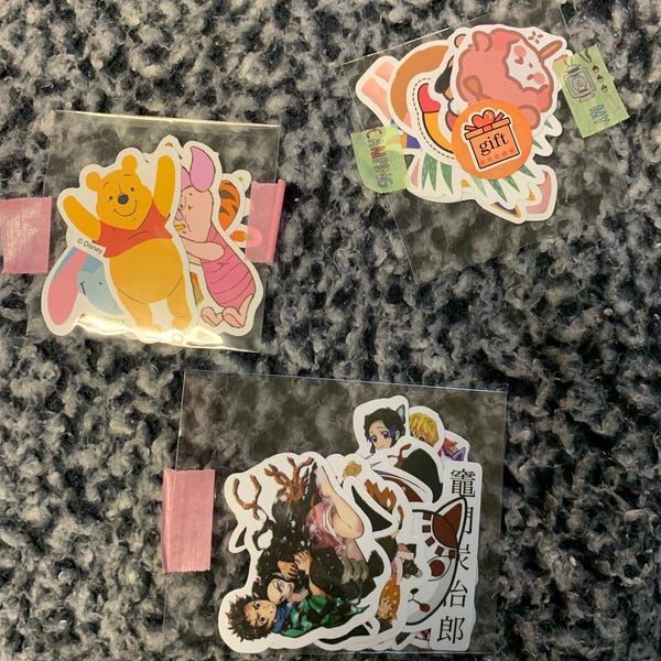 Pink Themed Cartoon Stickers | Assorted Sticker Pack | Surprise Grab ...