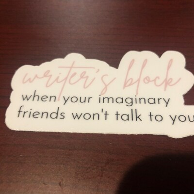 Talking to My Characters Writer Sticker Author Sticker Book Club Kindle ...
