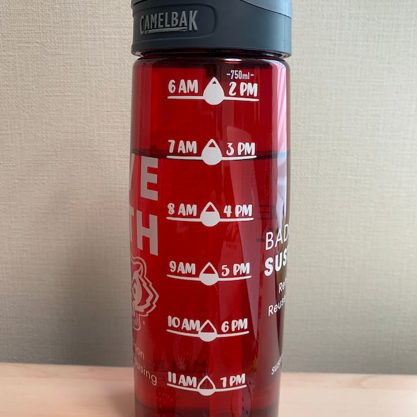 Custom Water Timeline Vinyl Decal Sticker | Daily Water Tracker Sticker ...