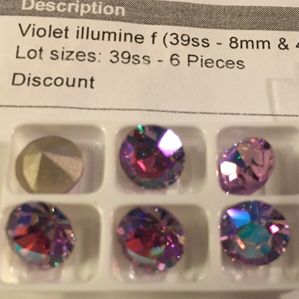 Set of 4 Crystal Bezeled Rivoli Holder for Swarovski 1122 18mm Rivolis ...