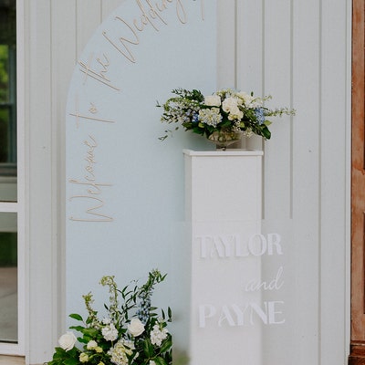 Custom Backdrop Wedding Sign, Name Sign for Wedding, Wood Cut Out ...