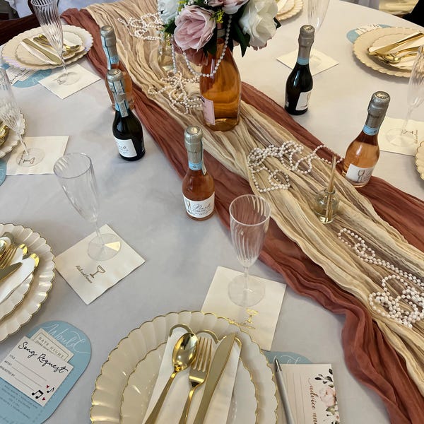 Personalized Where We Met Wedding Cocktail Napkins - Engagement or ...