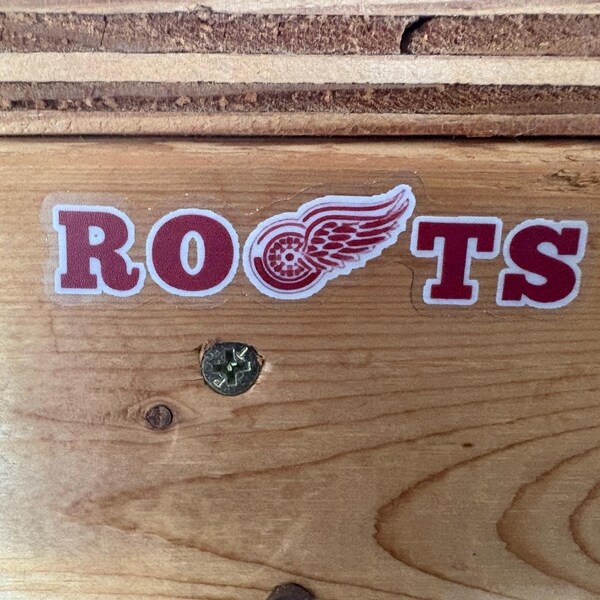 Detroit Red Wings "roots" Car Decal, Red Wings Bumper Sticker, Red ...