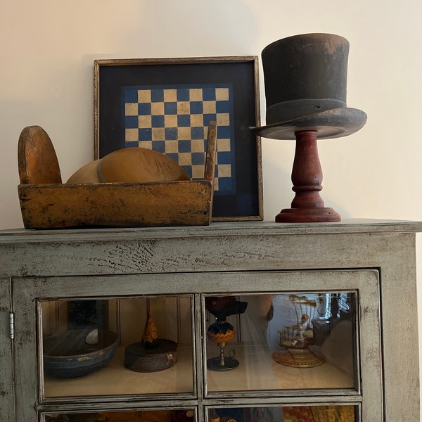 Primitive Blue Checkers Board - Etsy
