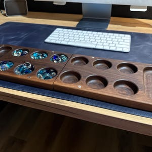 Custom Hardwood Mancala Game | Engraving Options | Cherry, Walnut ...