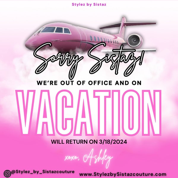 Business Vacation Flyer, Out of Office Flyer, Were on Vacation Flyer ...