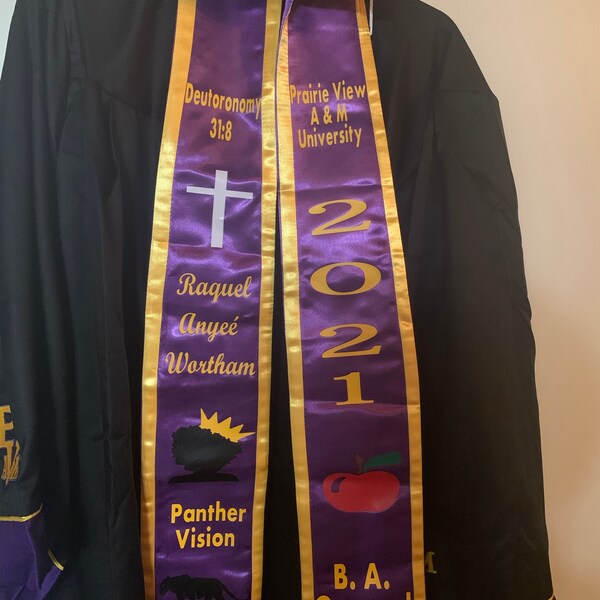 Custom Graduation Stole (HBCU Style) - Etsy