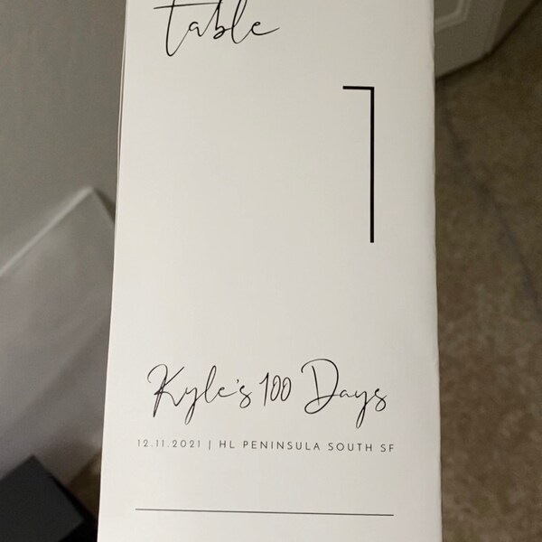 Minimalist Wedding Triangle Table Number Template, Modern Trifold Table ...