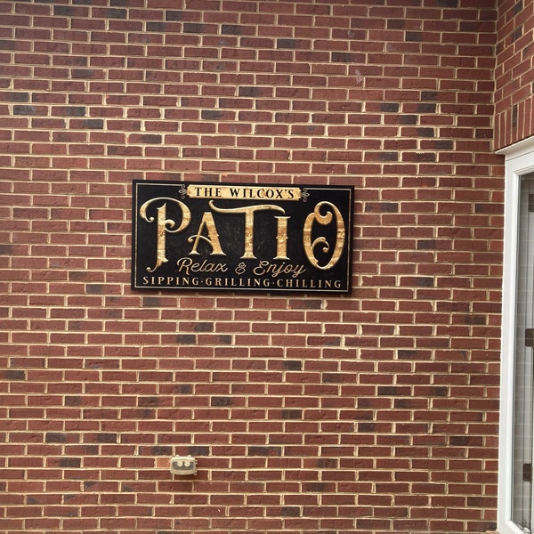 Personalized Back Porch Sign Rustic Backyard Bar & Grill Pool Deck ...