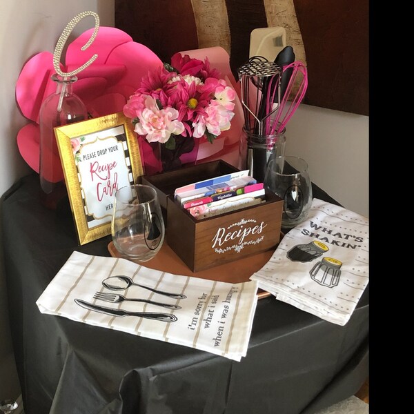 Recipe Card Sign, Recipe Card Drop off Sign, Kate Bridal Shower Decor ...