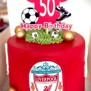 Personalised Man Utd Style Cake Topper. Manchester United Cake ...