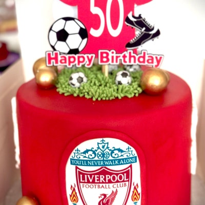 Personalised Man Utd Style Cake Topper. Manchester United Cake ...