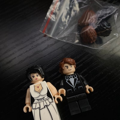 Wedding Custom Minifigure Bride & Bridegroom Wedding Favour Cake Topper ...