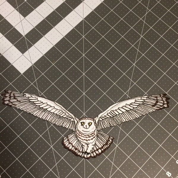 Guardian Flying Icy Snowy Owl in Flight Bird Iron ON Patch - Etsy
