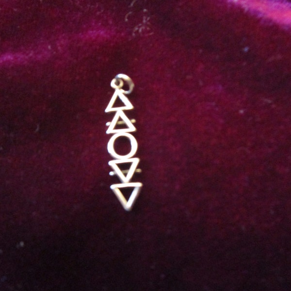 Sterling Silver Stacked Element, Natural Bronze Stacked Elements, Charm ...