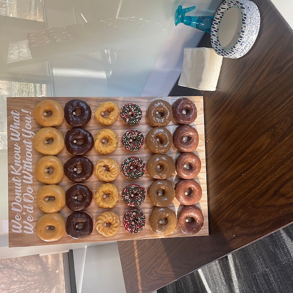 Rustic Donut Wall Stand: Dessert Table Display, Holds 30/60 Doughnuts ...