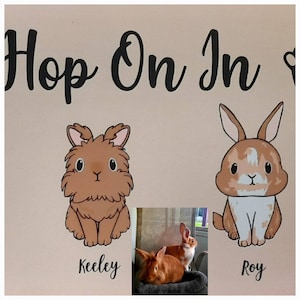 Welcome to the Rabbit House Doormat Bunny Welcome Doormat - Etsy