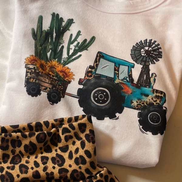 Western Tractor Png Sublimation Design Download, Hand Drawn Tractor Png ...